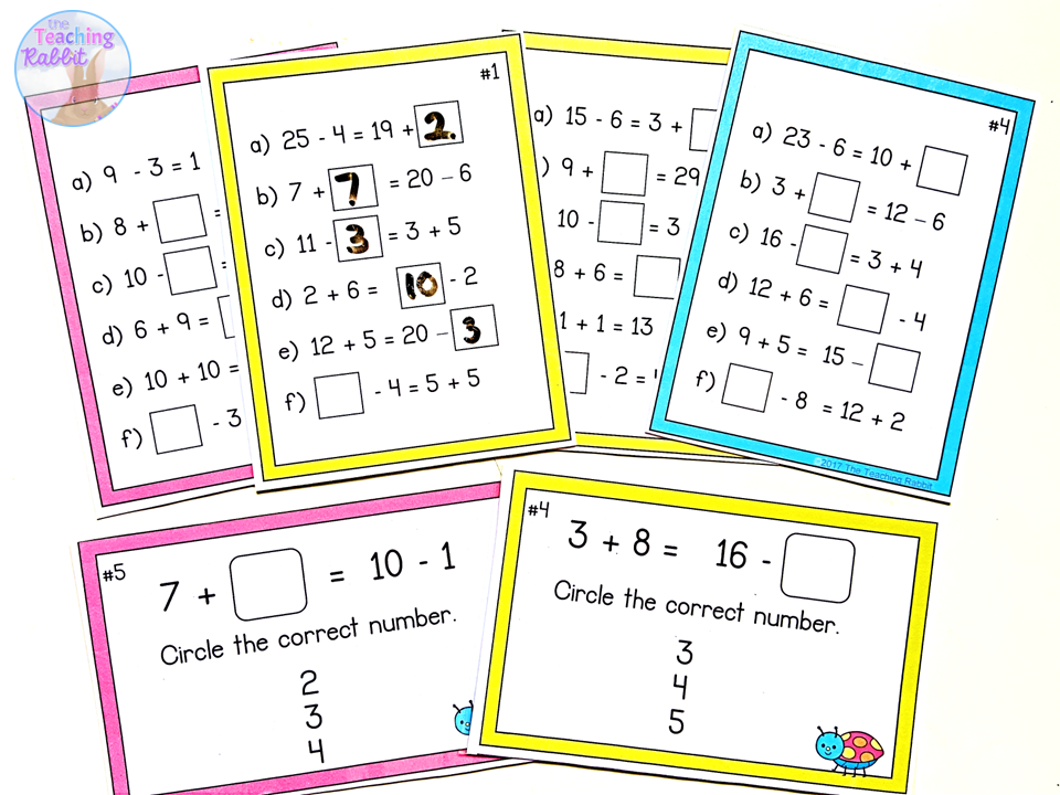Math Centers for 1st, 2nd & 3rd Grade | The Teaching Rabbit