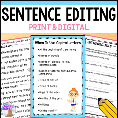 Editing Sentences and Paragraphs | The Teaching Rabbit