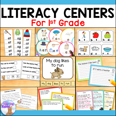 Literacy Centers for First Grade | The Teaching Rabbit