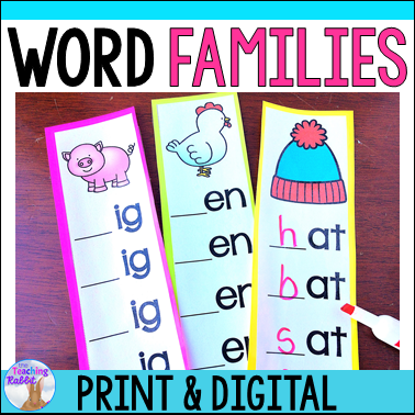 Word Families Ideas and Activities | The Teaching Rabbit