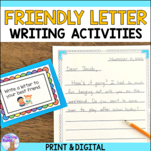 The 5 Parts of a Friendly Letter - The Teaching Rabbit
