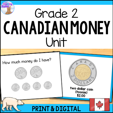 Activities for Teaching Canadian Money | The Teaching Rabbit
