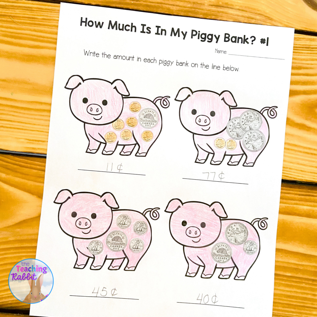 Activities for Teaching Canadian Money | The Teaching Rabbit